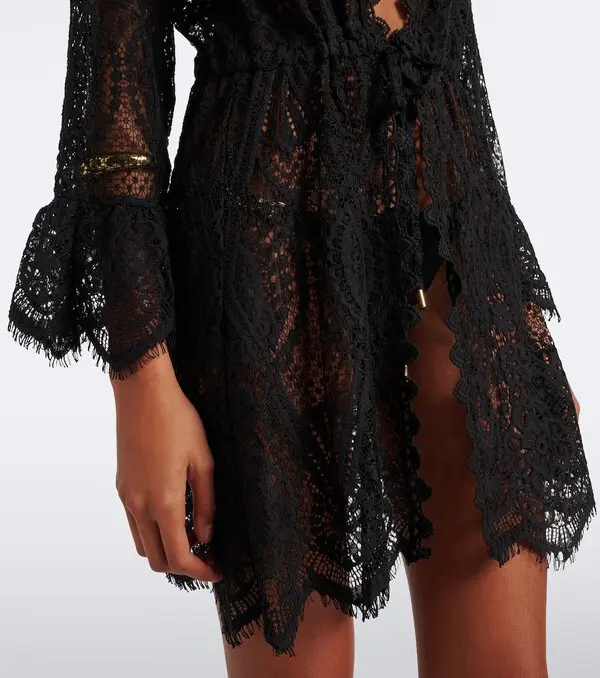 Melissa Odabash Naia Cotton-blend Lace Beach Cover-up - Black