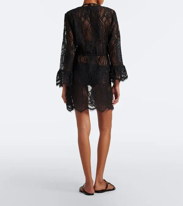 Melissa Odabash Naia Cotton-blend Lace Beach Cover-up - Black