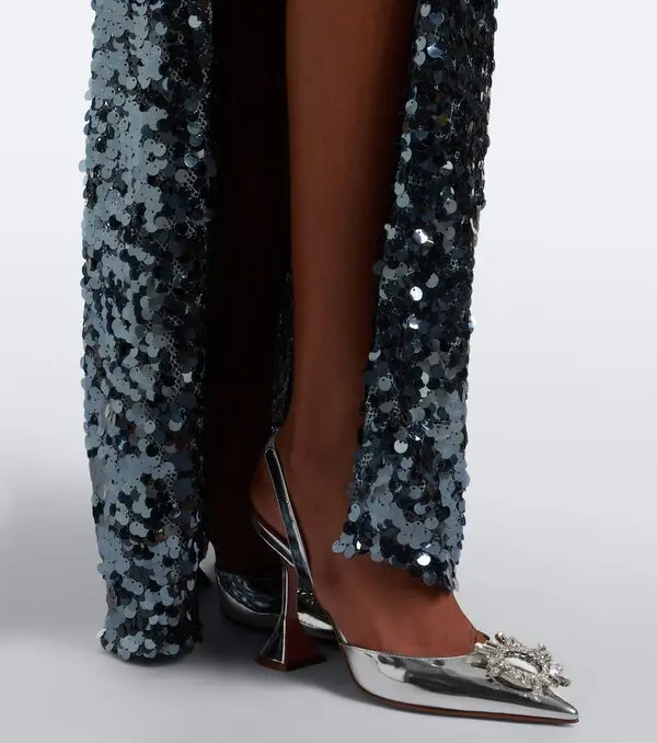Christopher Esber Opaline Sequined Gown - Silver