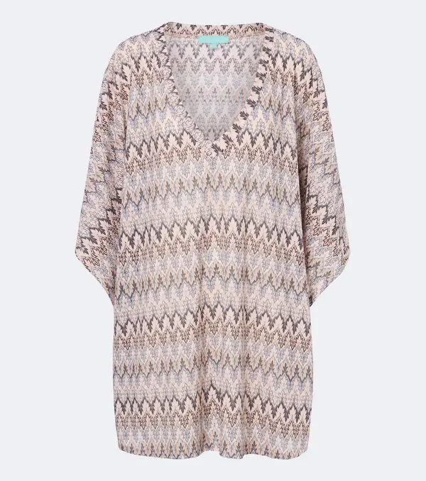 Melissa Odabash Josie Chevron Knitted Kaftan - Multicoloured