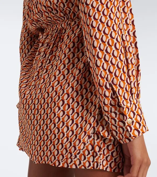 Melissa Odabash Ariel Belted Printed Shirt