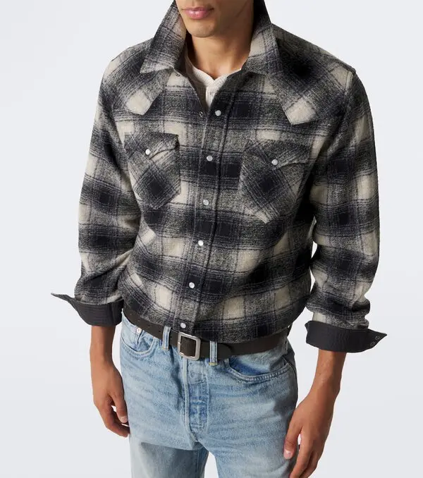 Ralph Lauren Plaid Wool-blend Flannel Shirt