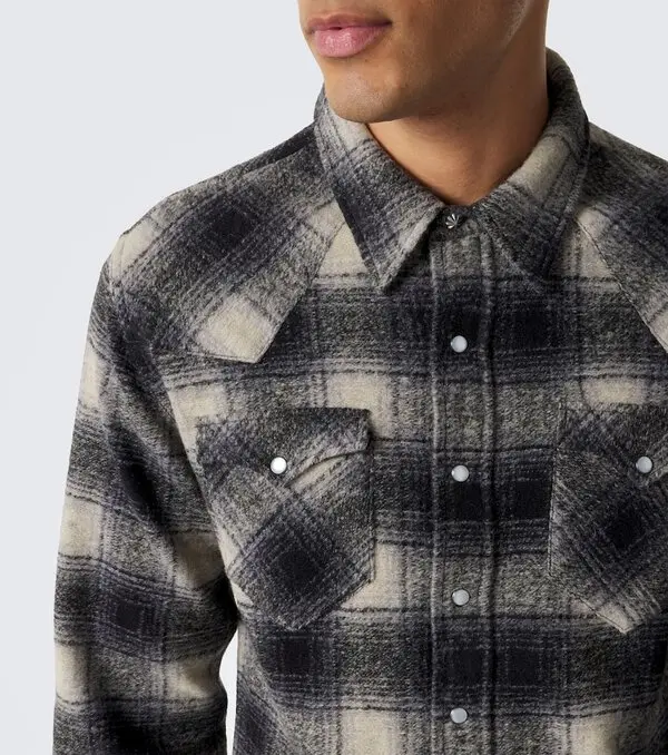Ralph Lauren Plaid Wool-blend Flannel Shirt