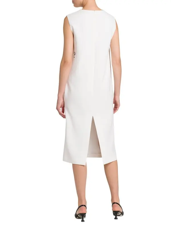 Moschino Tubino Or Not Tubino" Stretch Crepe Midi-dress