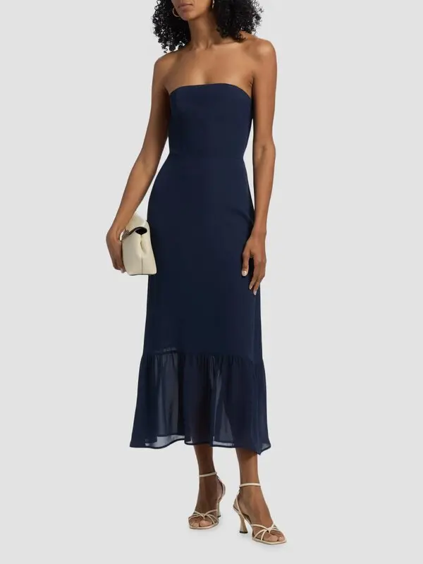 REFORMATION Arta Strapless Midi-dress