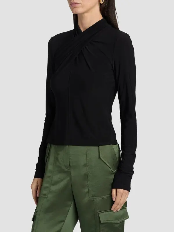 Derek Lam 10 Crosby Krini Jersey Long-sleeve Top