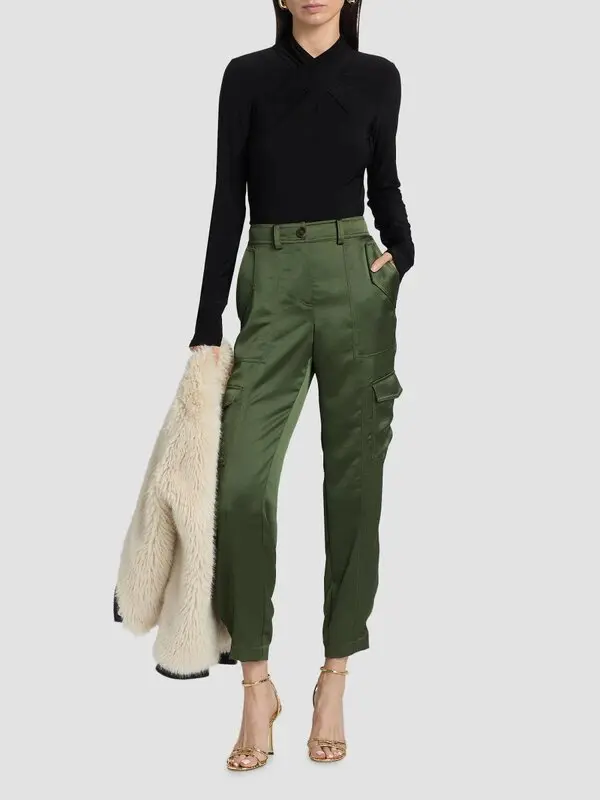 Derek Lam 10 Crosby Krini Jersey Long-sleeve Top