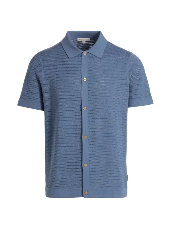 Onia Drop Needle Cotton Shirt - Mist
