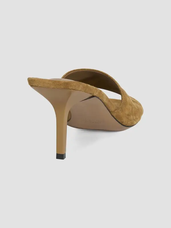 Jacquemus Cubisto 70mm Embossed Suede Mules