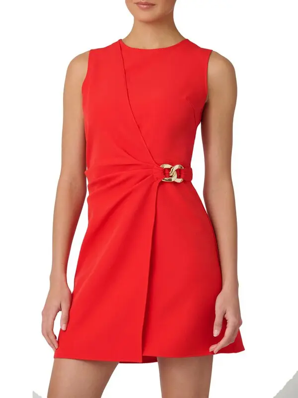 Shoshanna Lily Chain-link Wrap Minidress