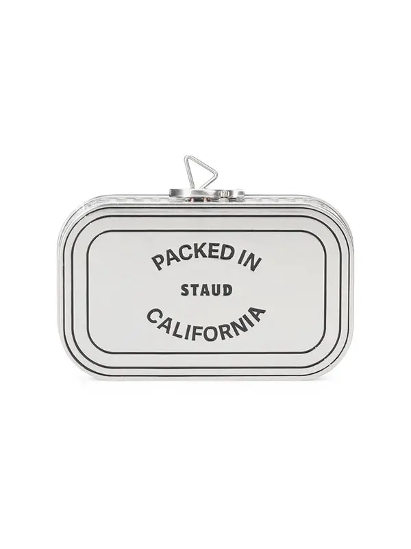 Staud Ines Graphic Tin Clutch