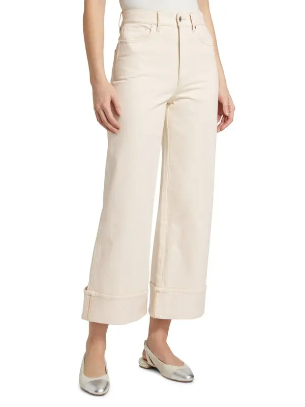 Veronica Beard Taylor Cropped Cuffed Jeans