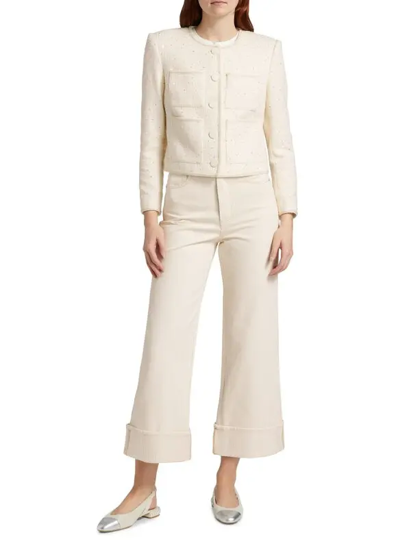 Veronica Beard Taylor Cropped Cuffed Jeans