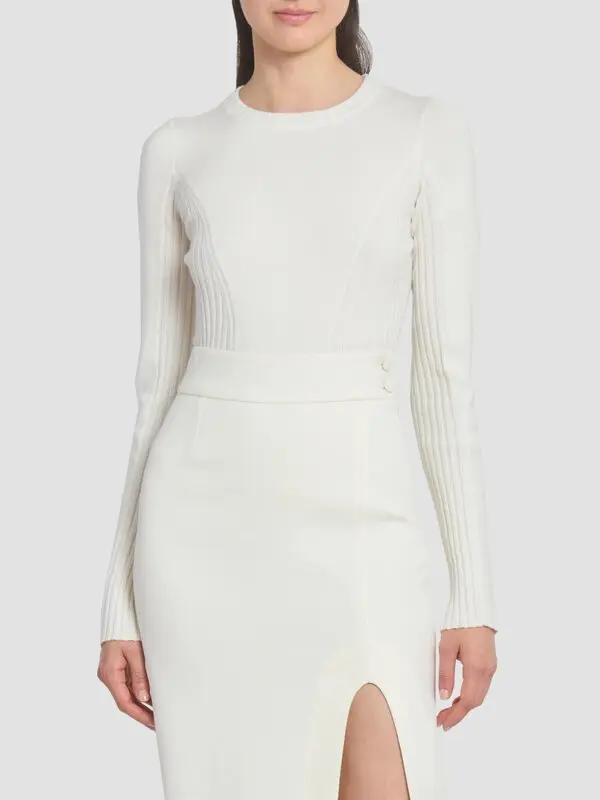 Victoria Beckham Wool-blend Rib-knit Sweater