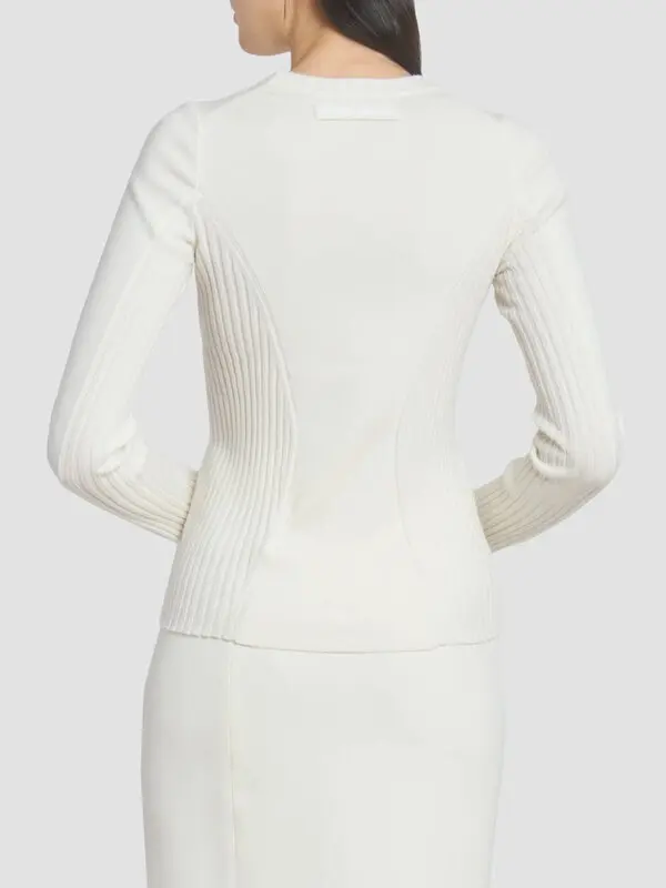 Victoria Beckham Wool-blend Rib-knit Sweater