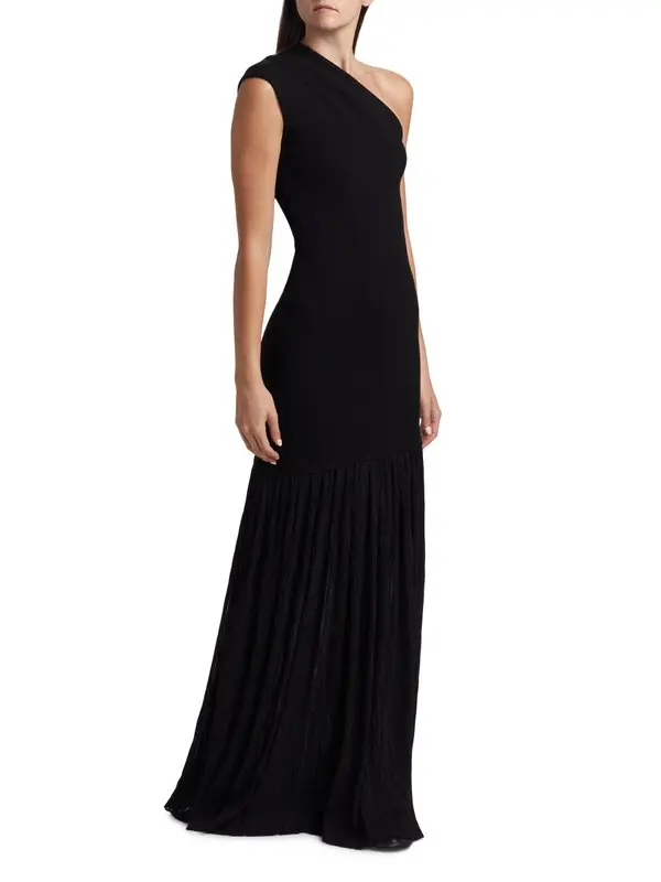 Proenza Schouler Cora Pleated Crepe Chiffon Dress