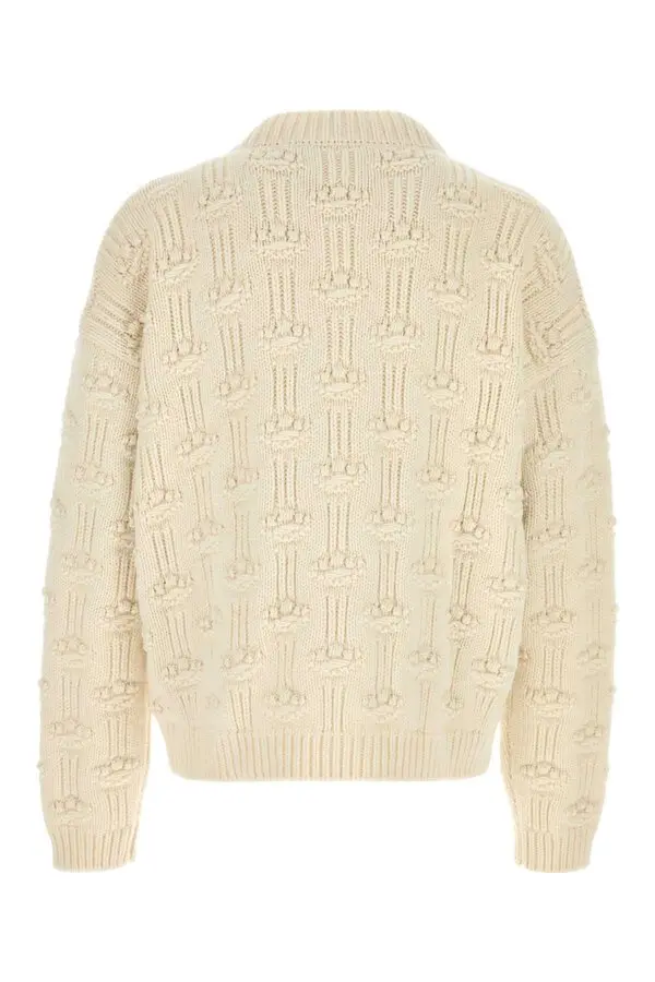 Marni Ivory Wool Blend Cardigan