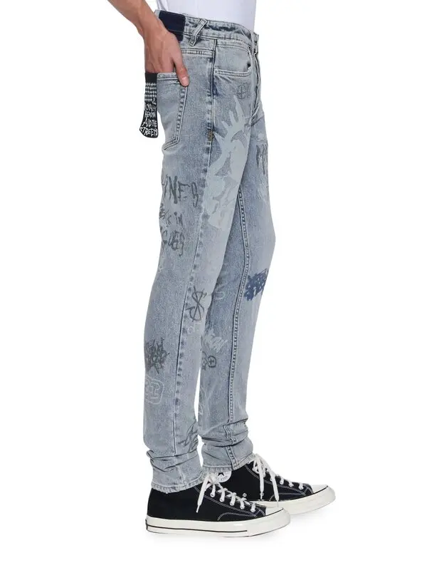 Ksubi Van Winkle Rogue Graffiti Skinny Jeans