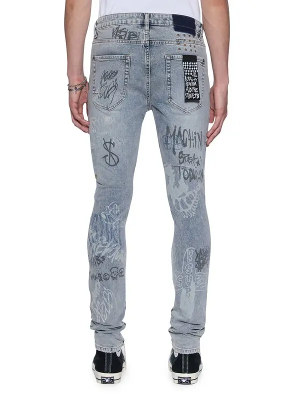 Ksubi Van Winkle Rogue Graffiti Skinny Jeans