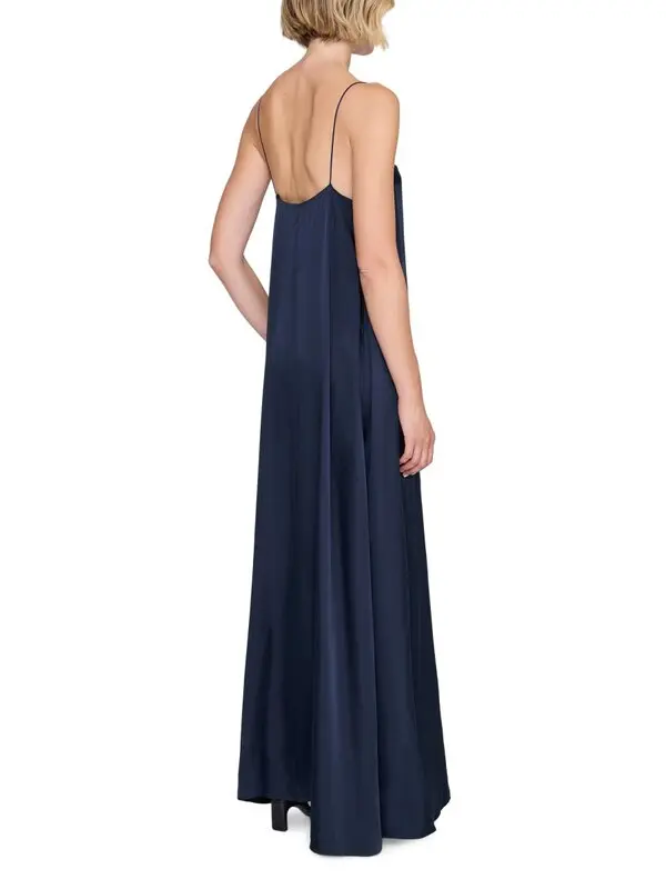 ANINE BING Mae Silk-blend Maxi Dress