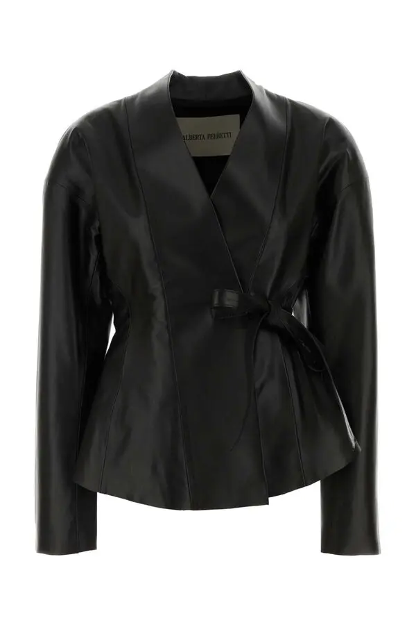 Alberta Ferretti Leather Jacket - Black