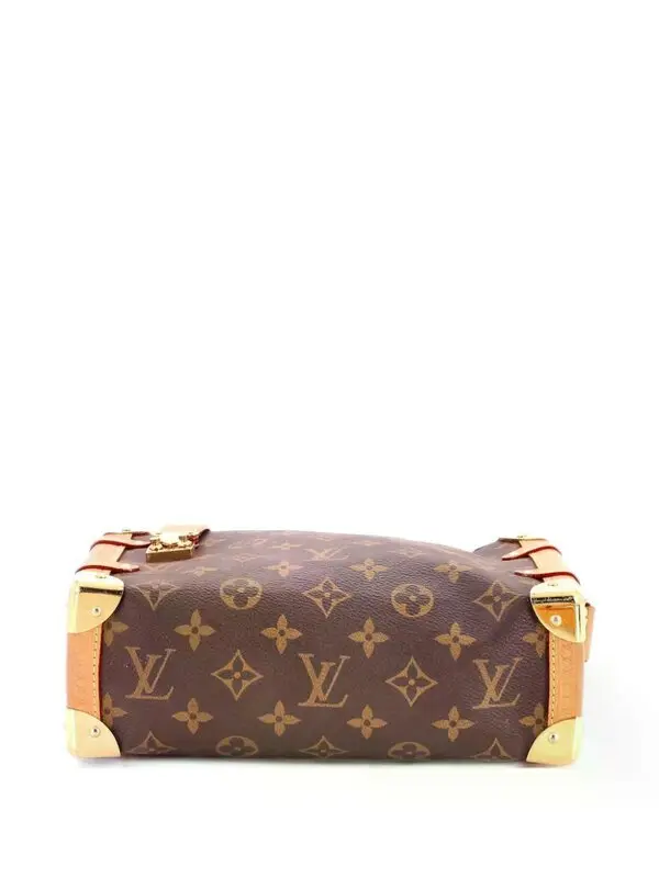 LOUIS VUITTON Side Trunk Handbag Monogram Canvas Mm Satchel - Brown