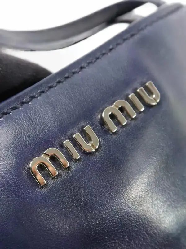 Miu Miu Logo-plaque Leather Tote Bag