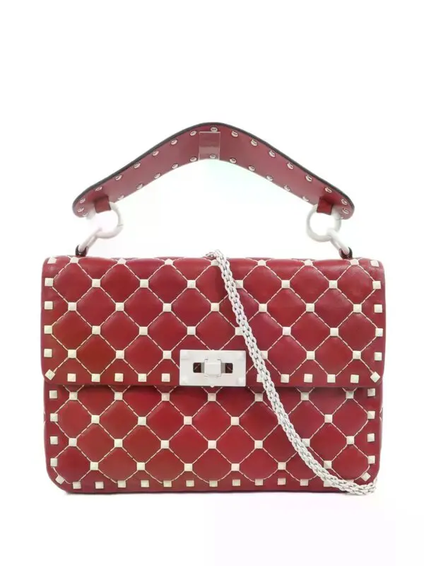 Valentino Garavani Rockstud Spike Shoulder Bag - Red