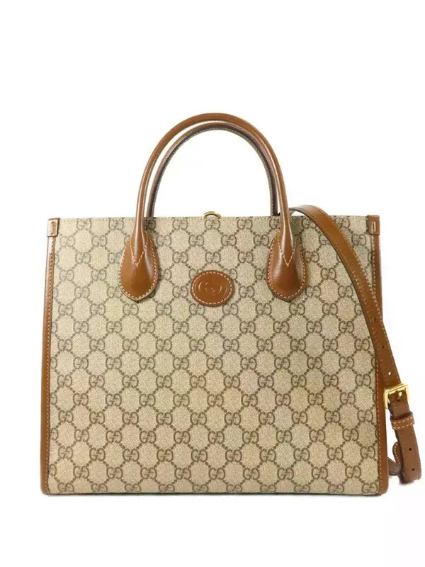 Gucci Interlocking G Two-way Tote Bag - Neutrals
