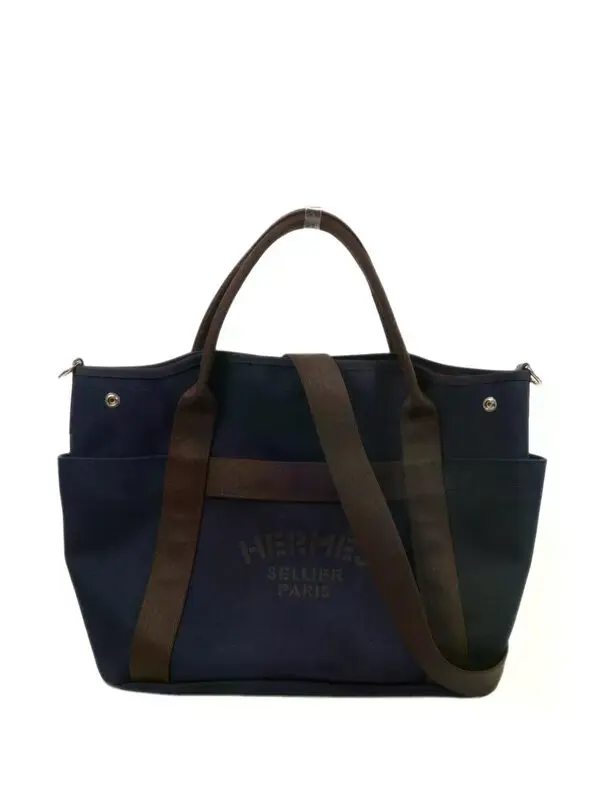 Hermès Sac De Pansage Groom Two-way Tote Bag - Blue