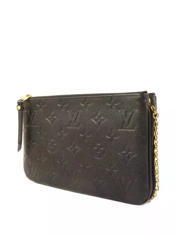 LOUIS VUITTON Monogram Empreinte Double Zip Pochette Messenger Bag
