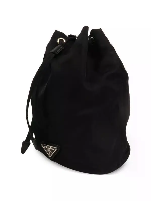 Prada Drawstring-fastening Bucket Bag - Black