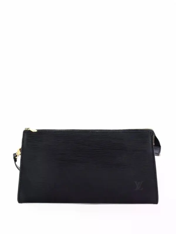 LOUIS VUITTON Pochette Accessoires Epi Leather Clutch Bag - Black