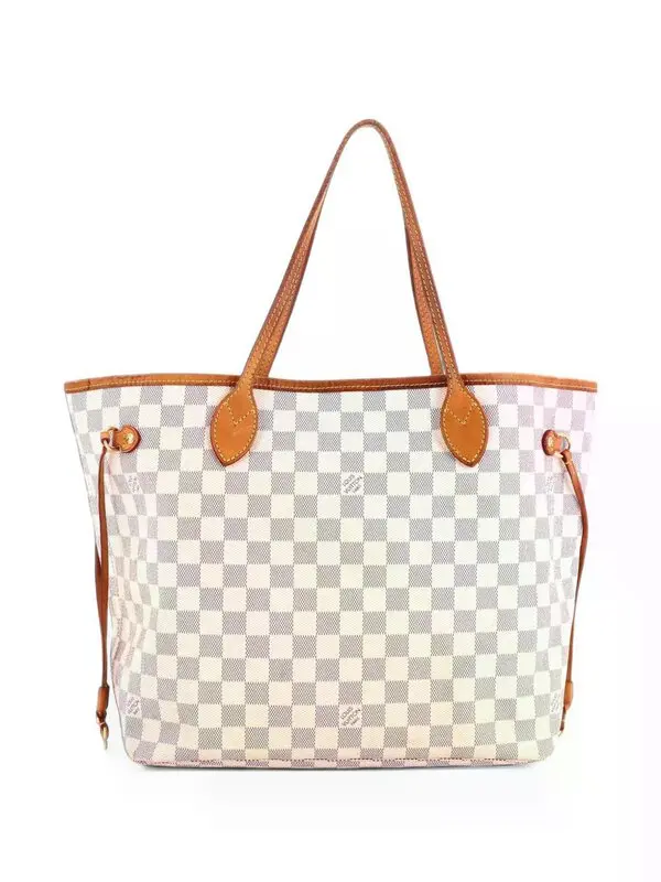 LOUIS VUITTON Neverfull Damier Mm Tote Bag - Neutrals