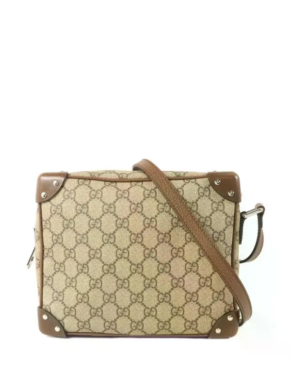 Gucci Gg-supreme Soft Trunk Shoulder Bag - Neutrals