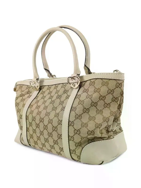 Gucci Gg Heart-detail Tote Bag - Neutrals