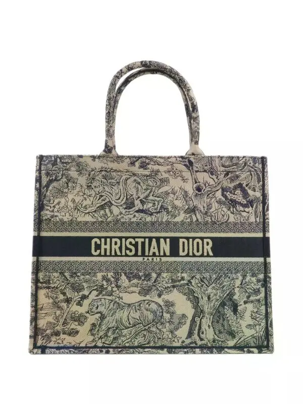 Dior Large Book Tote Oblique Canvas Tote Bag