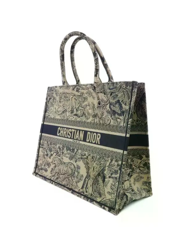 Dior Large Book Tote Oblique Canvas Tote Bag