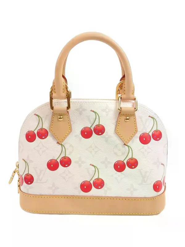 LOUIS VUITTON X Takashi Murakami Alma Bb Leather Handbag - White