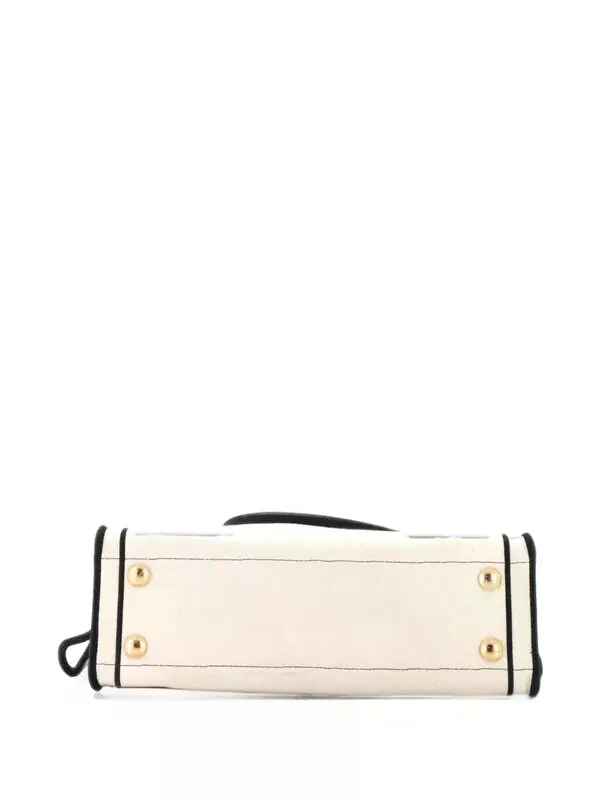 Fendi Roma Shopper Canvas Small Tote Bag