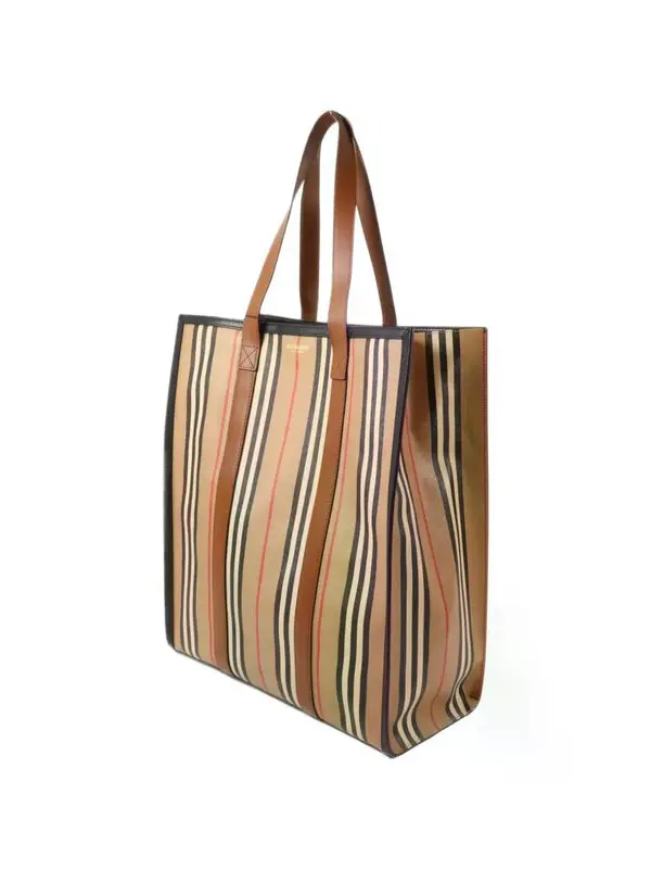 Burberry Icon Stripe Tote Bag - Neutrals
