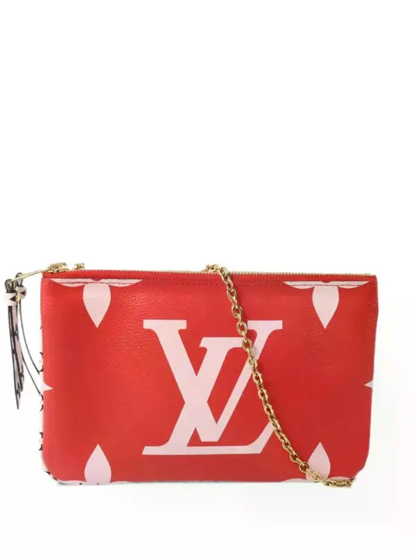 LOUIS VUITTON Double Zip Monogram Giant Pochette Shoulder Bag