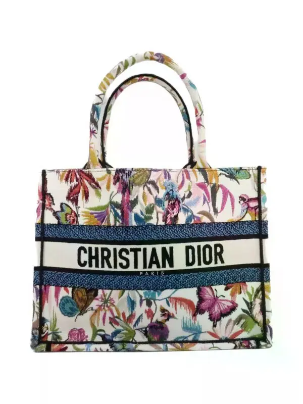 Dior Medium Book Tote Bag - White