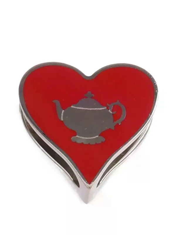 Hermès Heart-shaped Teapot Scarf Ring - Silver