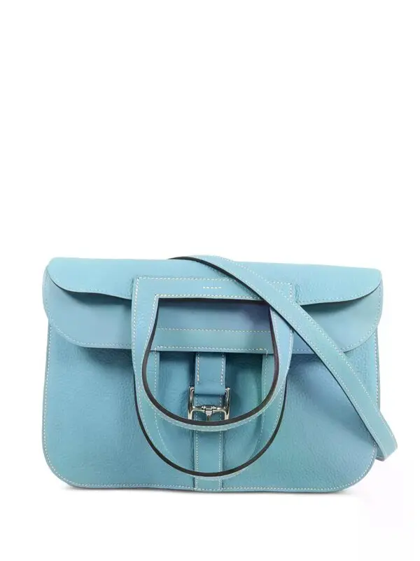 Hermès 31 Halzan Leather Tote Bag - Blue