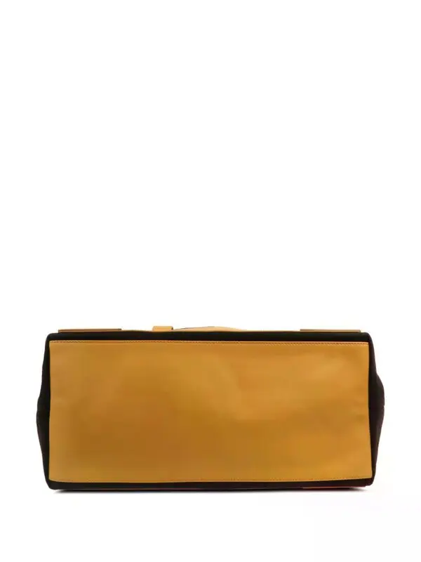 Balenciaga Navy Cabas Leather-trim Tote Bag - Black