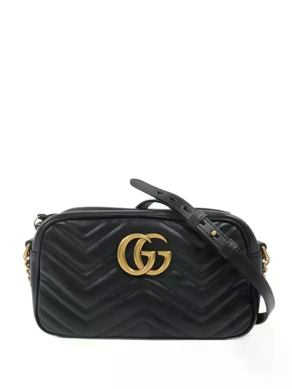 Gucci Marmont Gg Shoulder Bag - Black