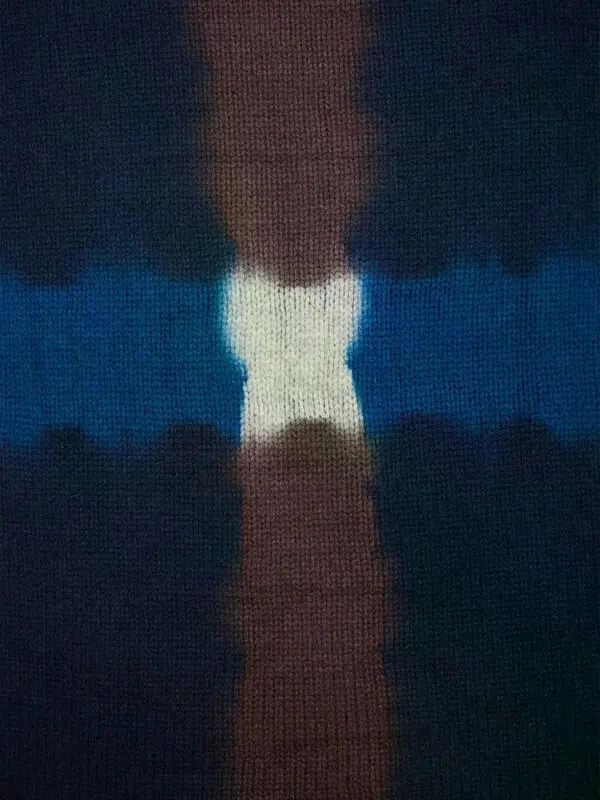 Paul Smith Navy Tie-dye Merino Wool Scarf