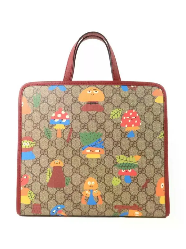 Gucci Gg Supreme Mushroom-print Tote Bag