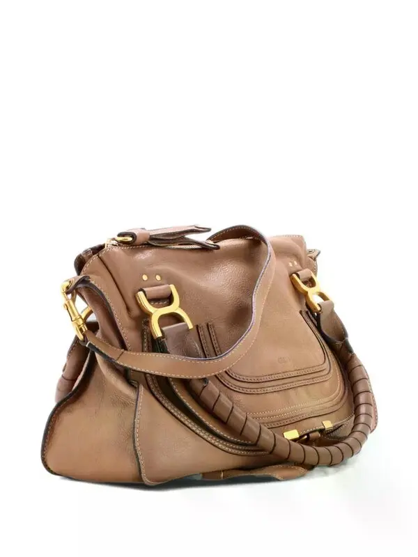 Chloé Marcie Leather Medium Satchel - Brown